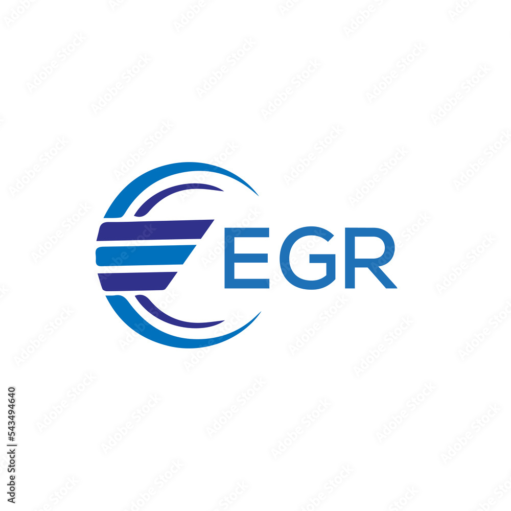 EGR letter logo. EGR blue image on white background. EGR vector logo ...