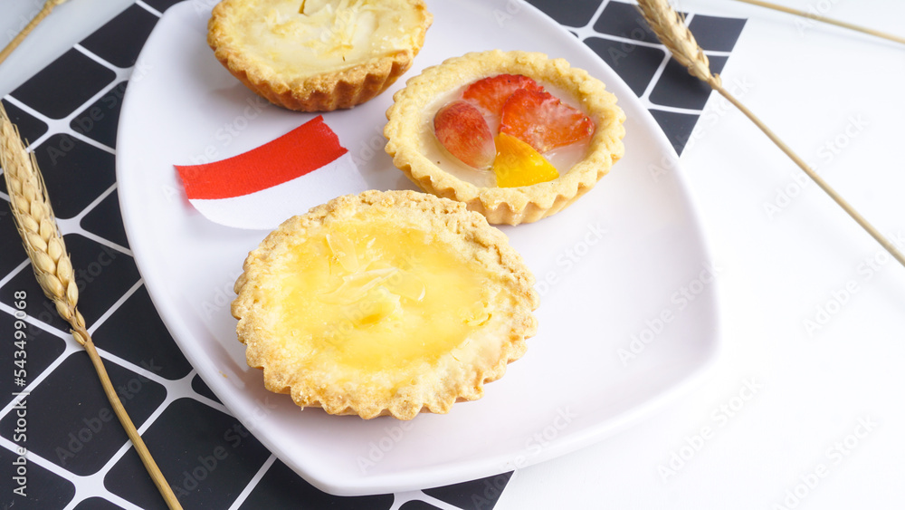 Various flavors of pie. Homade Pie susu. Pie susu or milk pie is one of ...