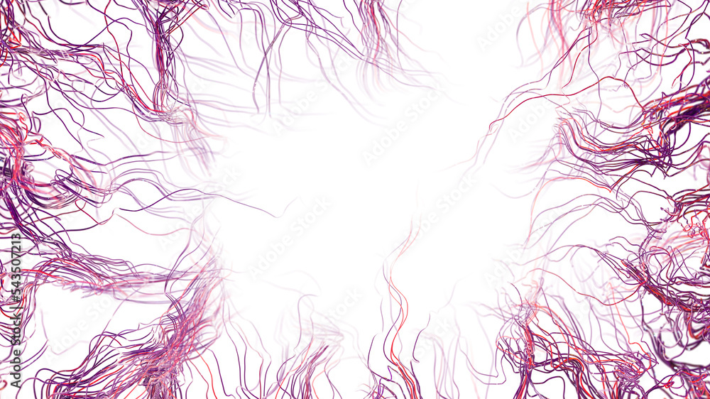 Veins, circulatory system, 3d rendering. Blood vessels, medical 3d ...