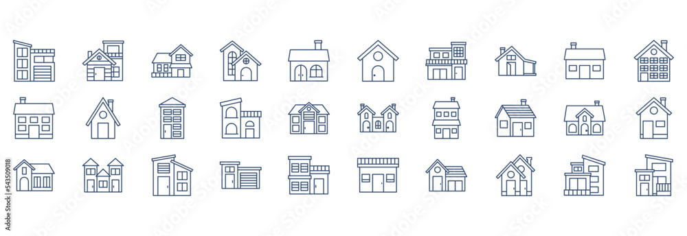 Collection of icons related to Home and Houses, including icons like ...