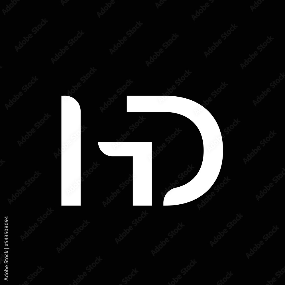 HD HD Logo Design, Creative Minimal Letter HD HD Monogram Stock Vector ...