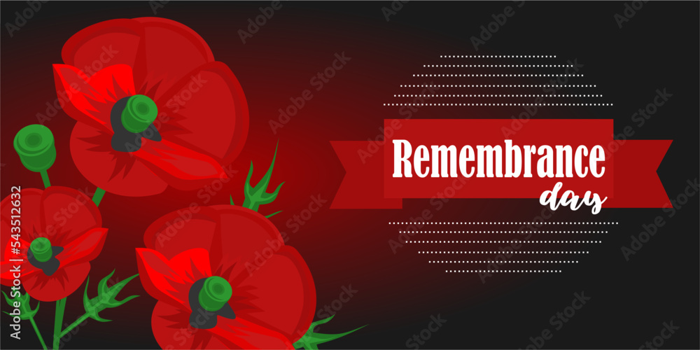 Remembrance Day, Memorial Day, Anzac Day, lest we forget. Red Poppy ...