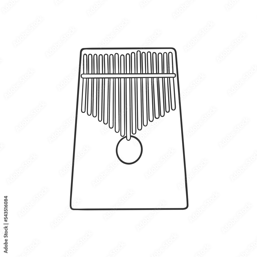 Kalimba isolated on a white background. The concept of music and ...