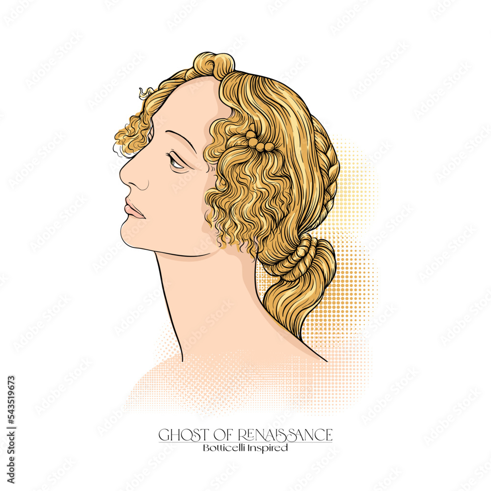 Portrait of a woman inspired by a painting by Renaissance artist ...