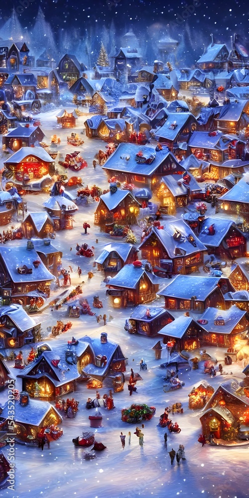 It's a beautiful winter scene. The snow is falling gently and the air ...