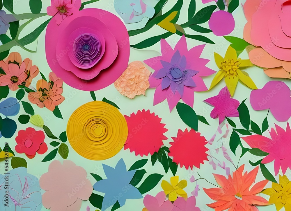 The paper flowers are designed in a way that makes them look real. Each ...