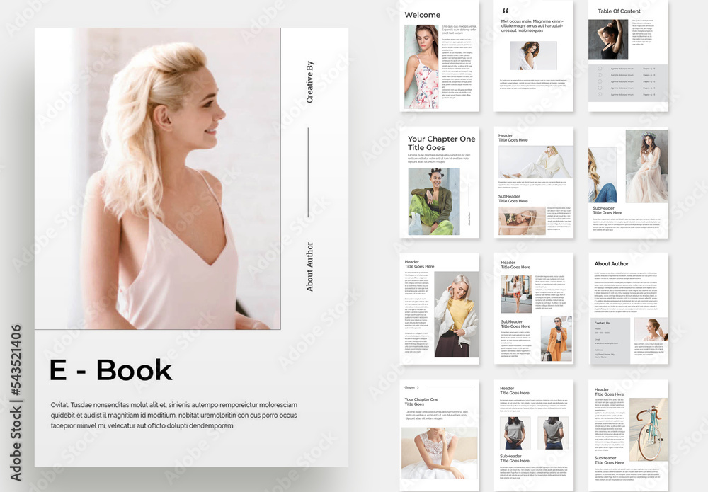 E Book Magazine Stock Template | Adobe Stock
