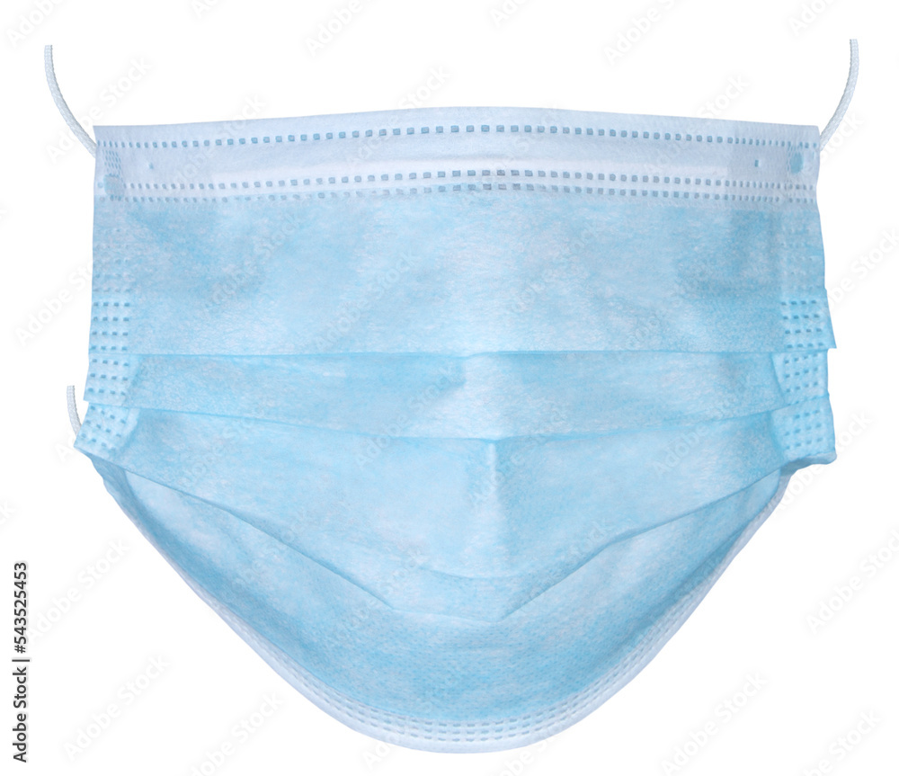 Medical mask or surgical ear loop mask isolated on white background ...