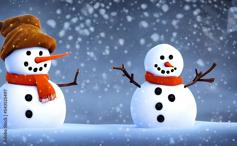 The snowman is so cute with his carrot nose and coal eyes. He's wearing ...