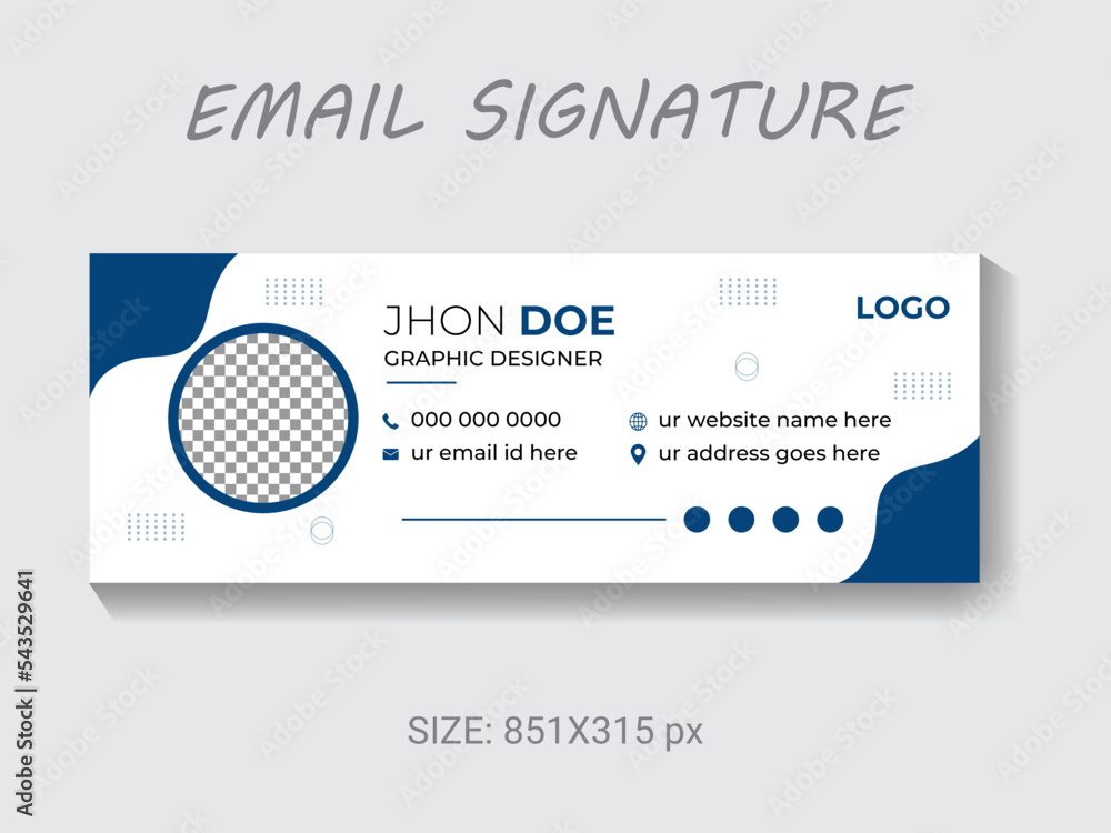 Business Email signature vector banner template,mail footer and ...
