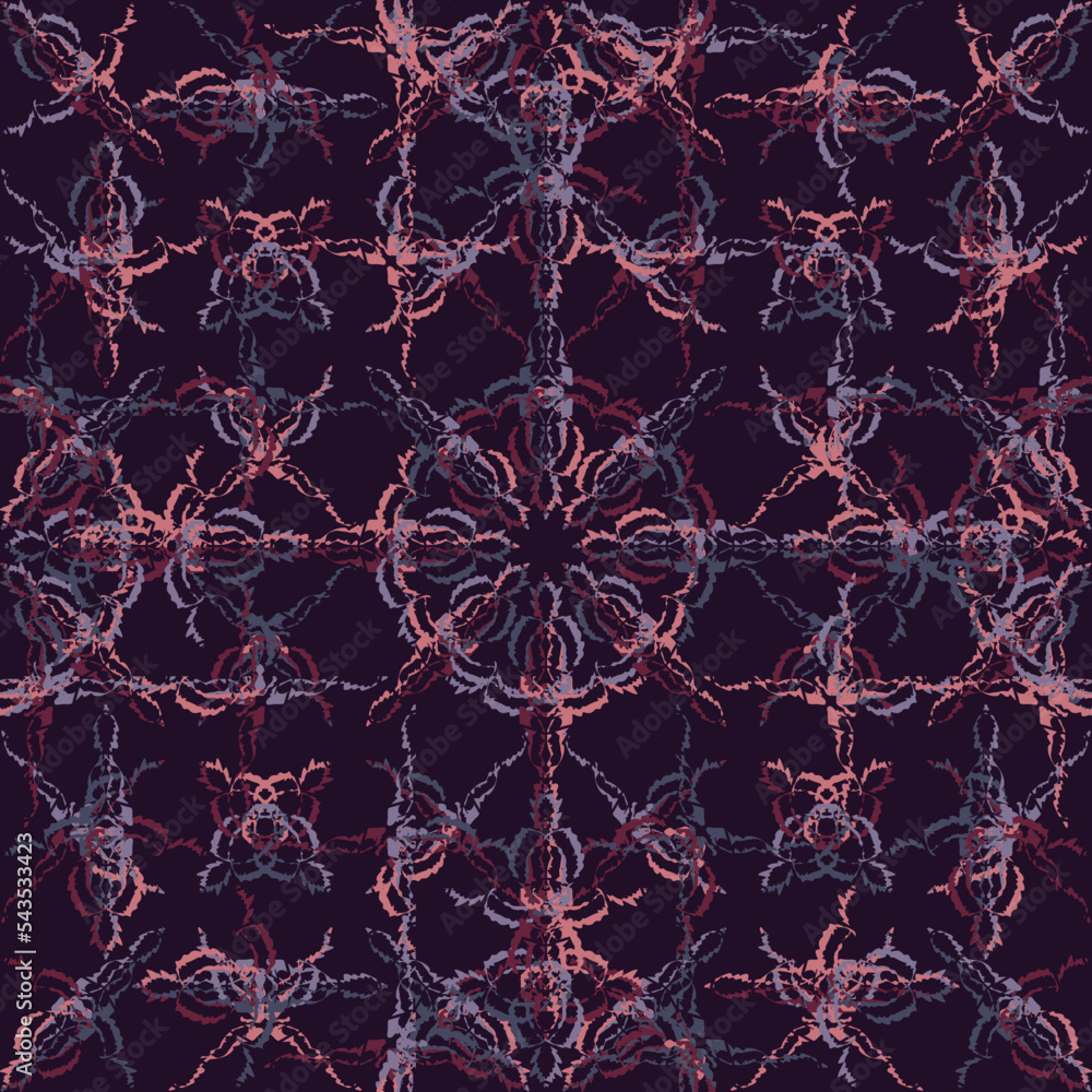 Seamless fractal pattern in vector format for printed fabrics or any ...