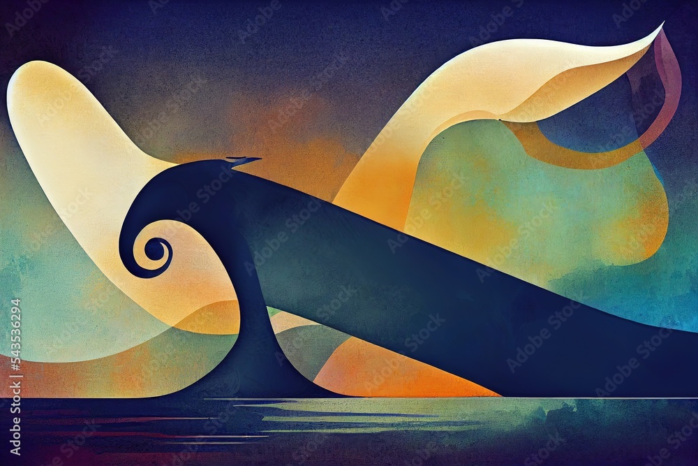 Dynamic and creative stains with odd shapes, Blue whale silhouette ...