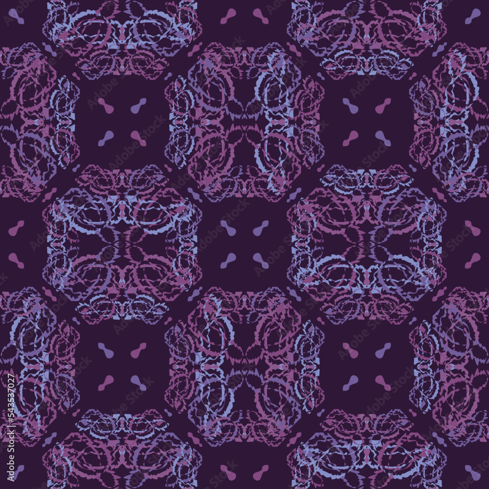 Seamless fractal pattern in vector format for printed fabrics or any ...