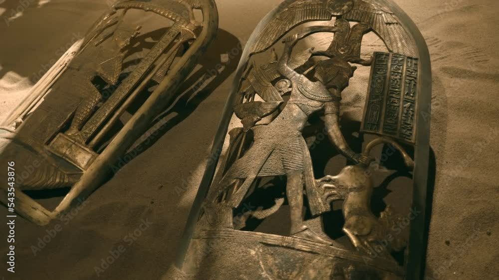 Objects of the mythology of ancient Egypt from the Tutankhamun's tomb ...