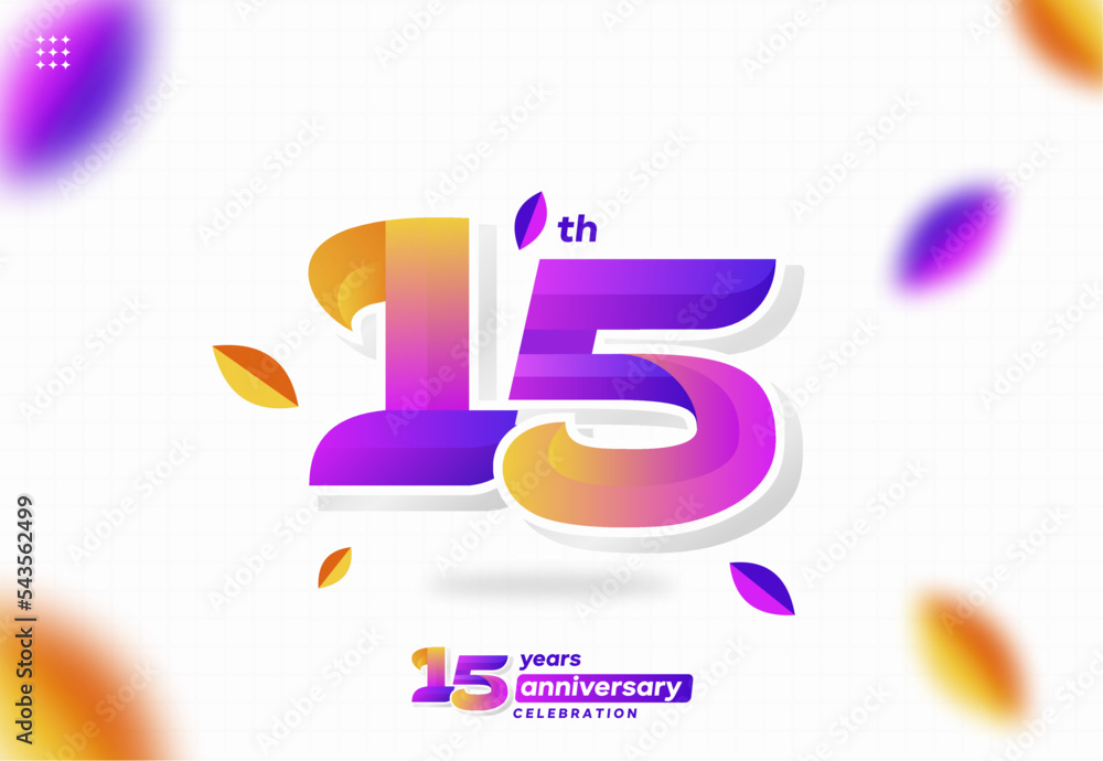 Number 15 logo icon design. 15th birthday logo number. anniversary 15 ...