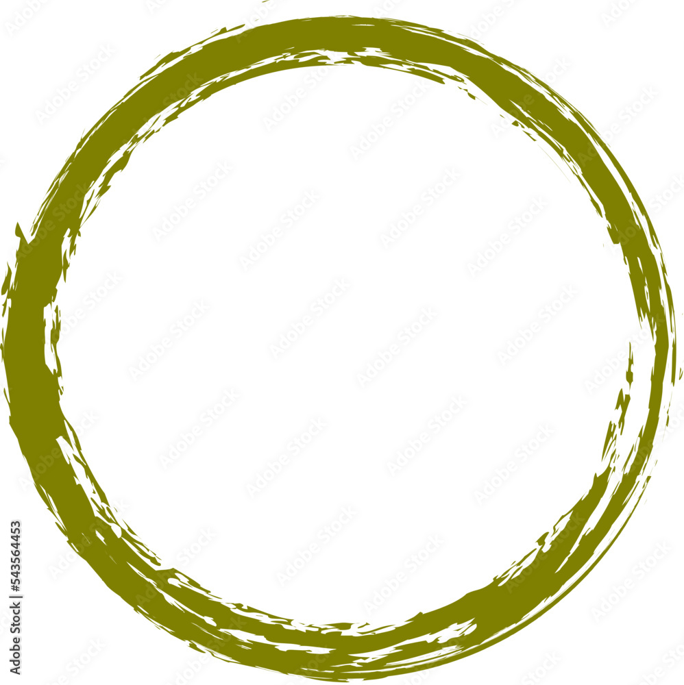 Olive circle brush stroke vector isolated on white background. Olive ...