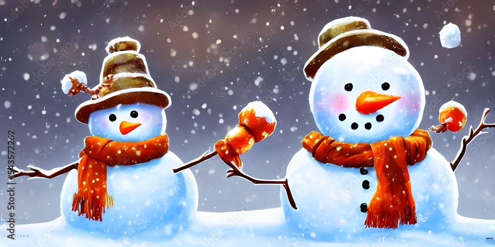 The snowman is made out of three stacked spheres of different sizes ...