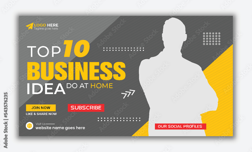 Grow your business editable video thumbnail design. Online Business ...