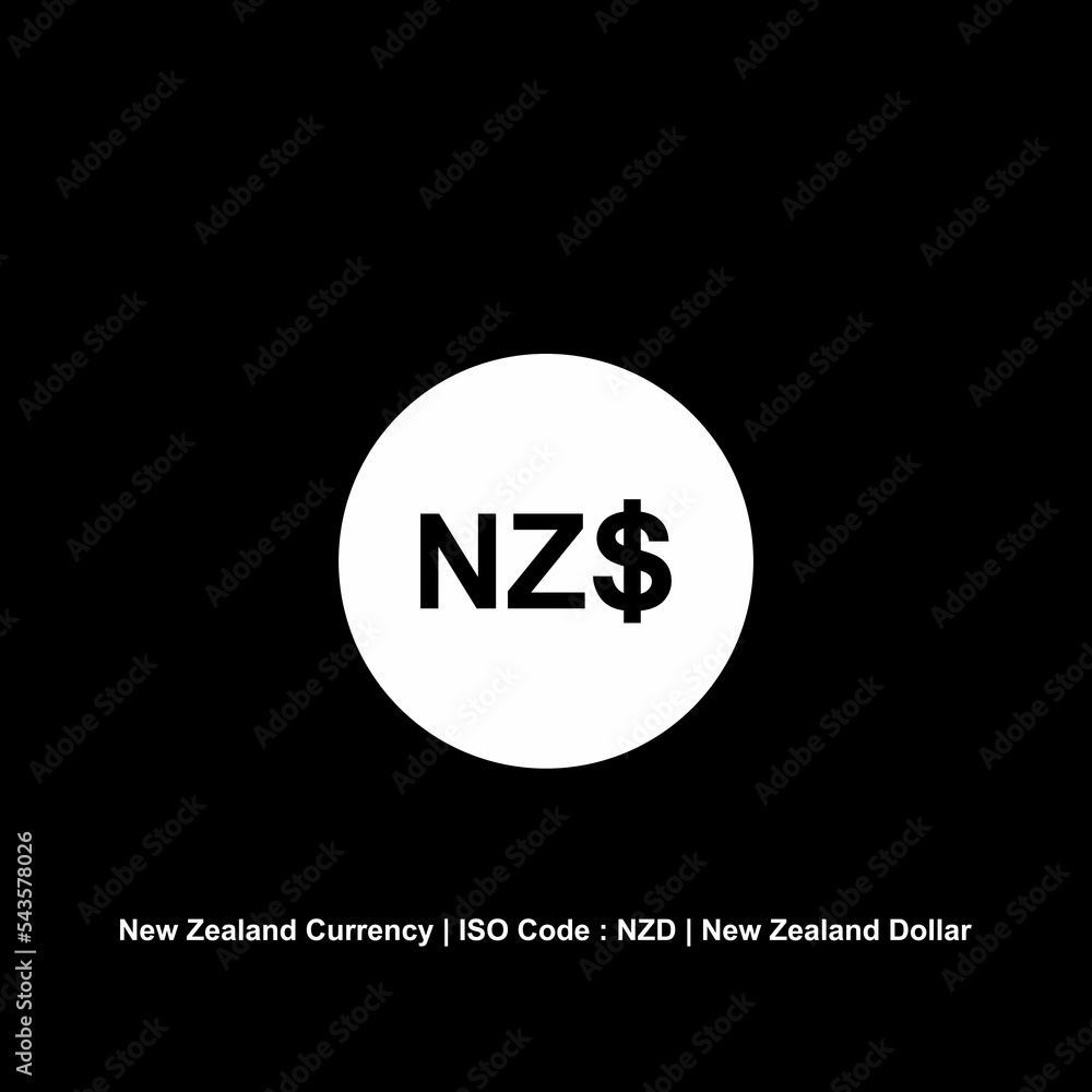 New Zealand Currency Icon Symbol. New Zealand Dollar, NZD Sign. Vector ...