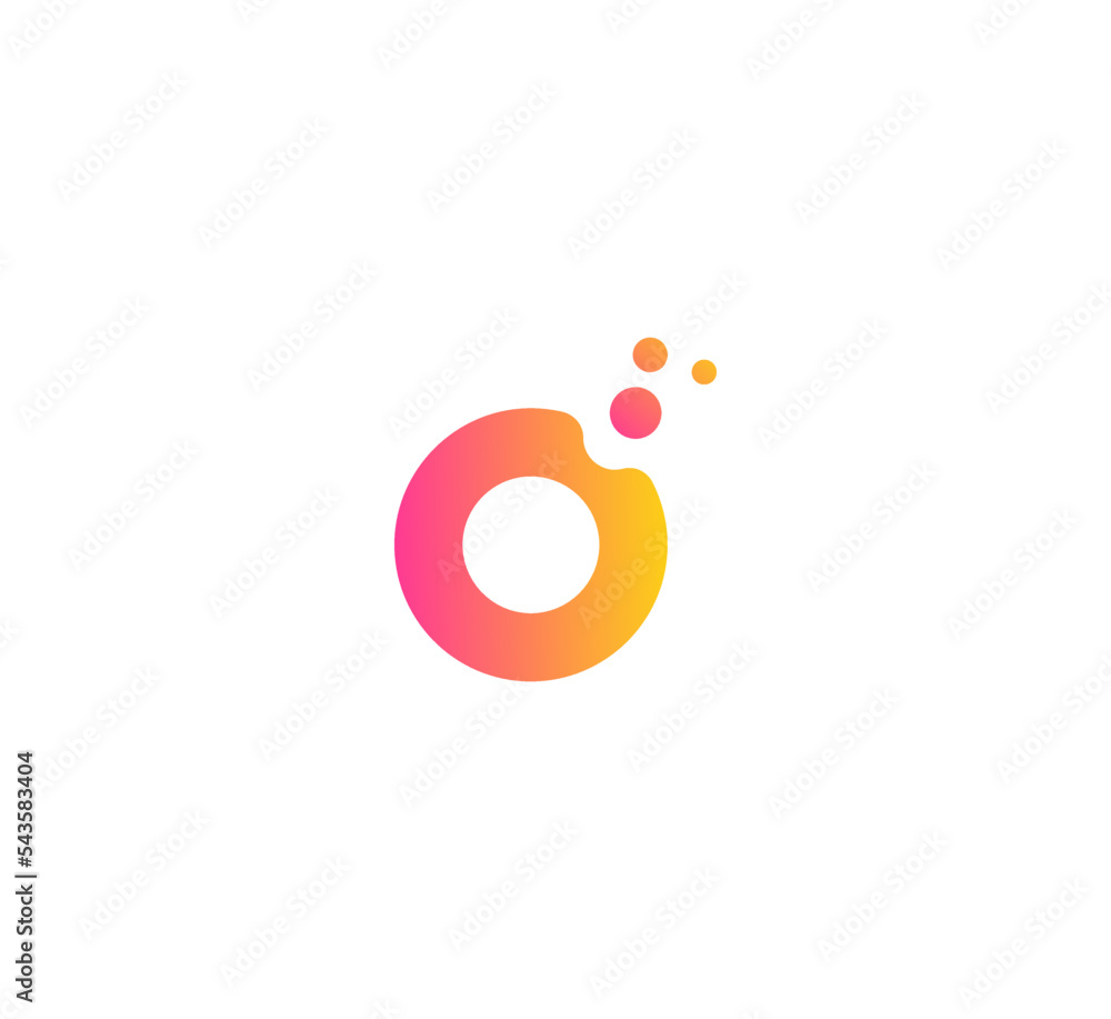 O letter logo design template elements. Modern abstract digital ...