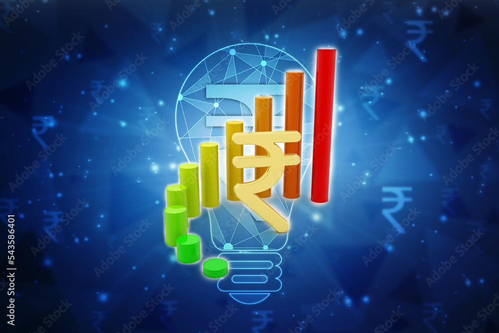 Indian rupee background, Stock market background with Indian rupee ...