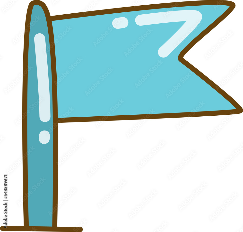 doodle flag pole icon Stock Illustration | Adobe Stock