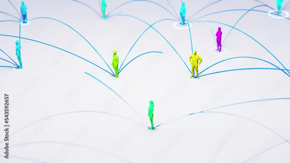 Concept low polygon People all over the world are connected by the ...