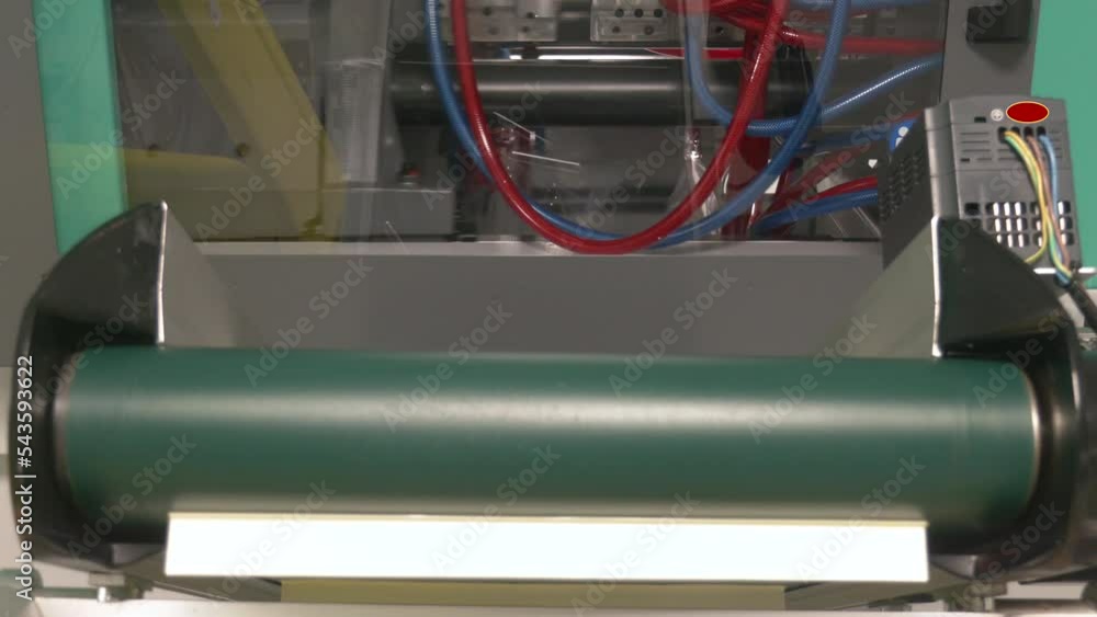 The production process of blood collection tubes. Close-up Footage of ...