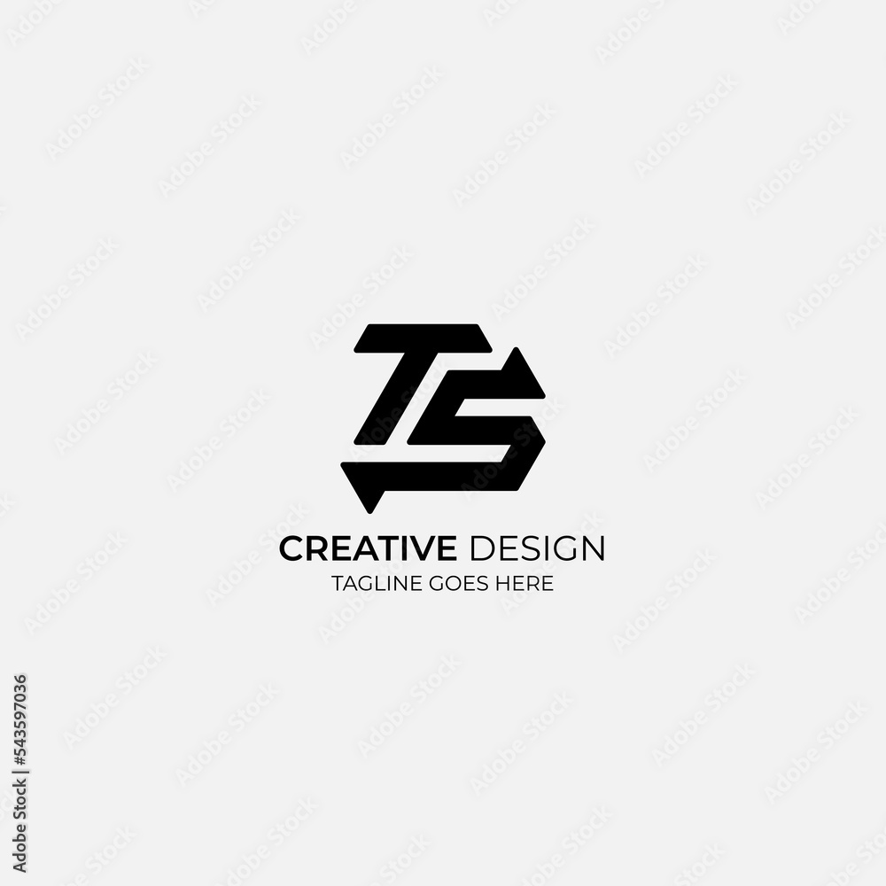 T S Minimalist and modern vector logo design suitable for business and ...