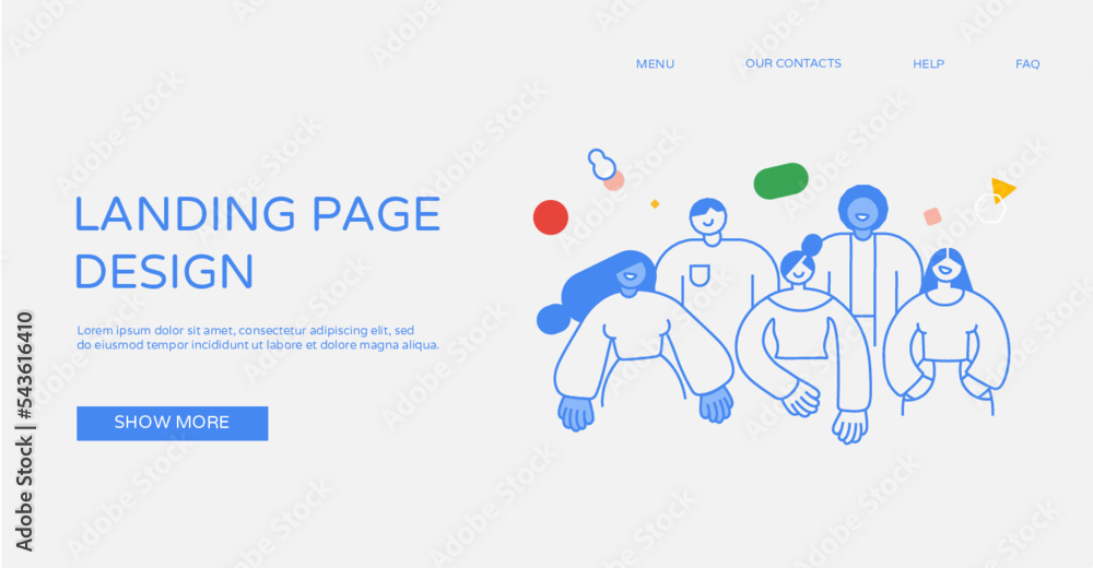Corporate portrait of office workers and employees, Group concept ...