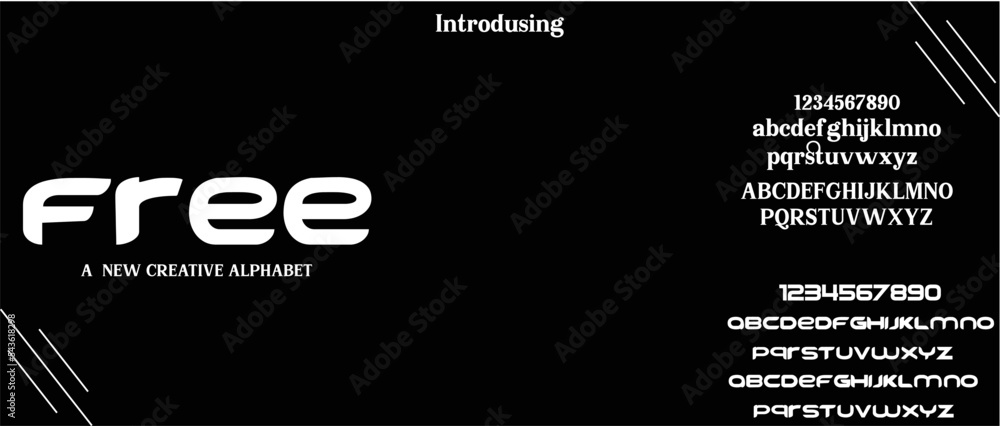 Classic typography font. Uppercase, lowercase, ligatures, ampersand ...