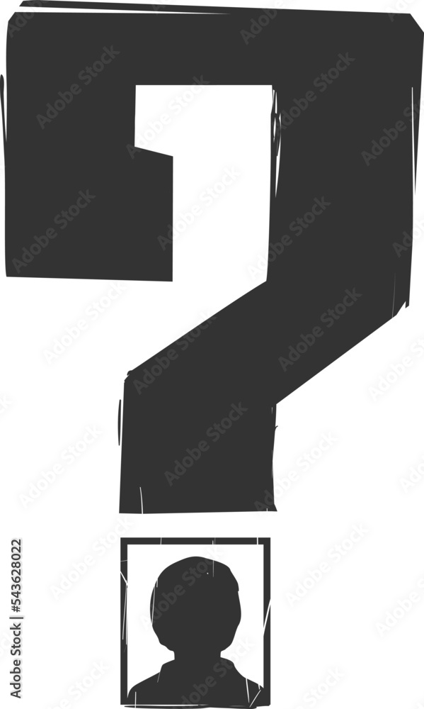 Question Mark Identity Person Photo Illustration Stock Vector | Adobe Stock