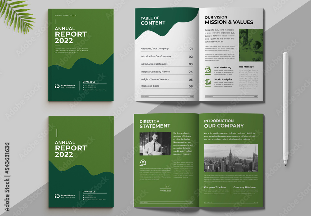 Annual Report Design layout Stock Template | Adobe Stock