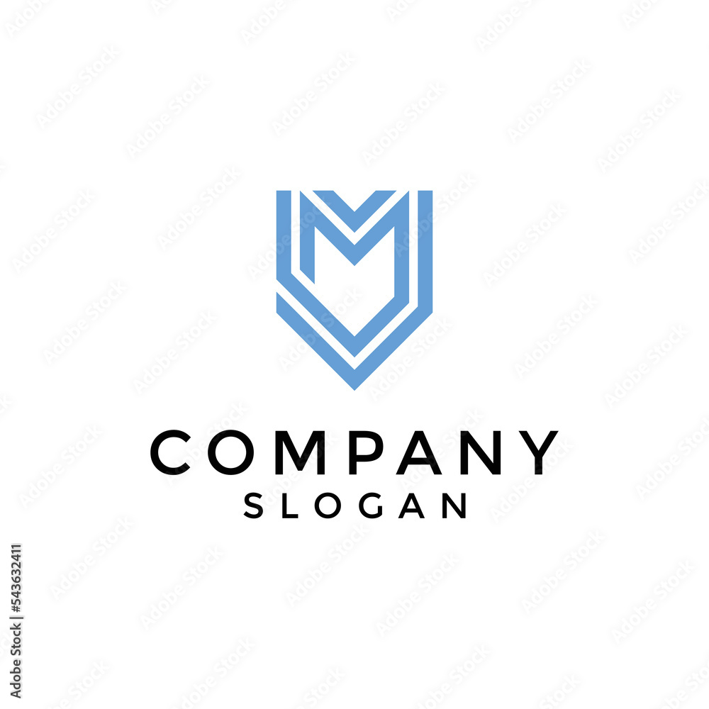 letter M shield logo Stock Vector | Adobe Stock
