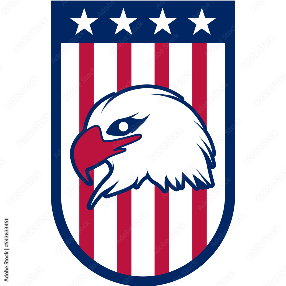Eagle Logo Badge Stock Vector | Adobe Stock