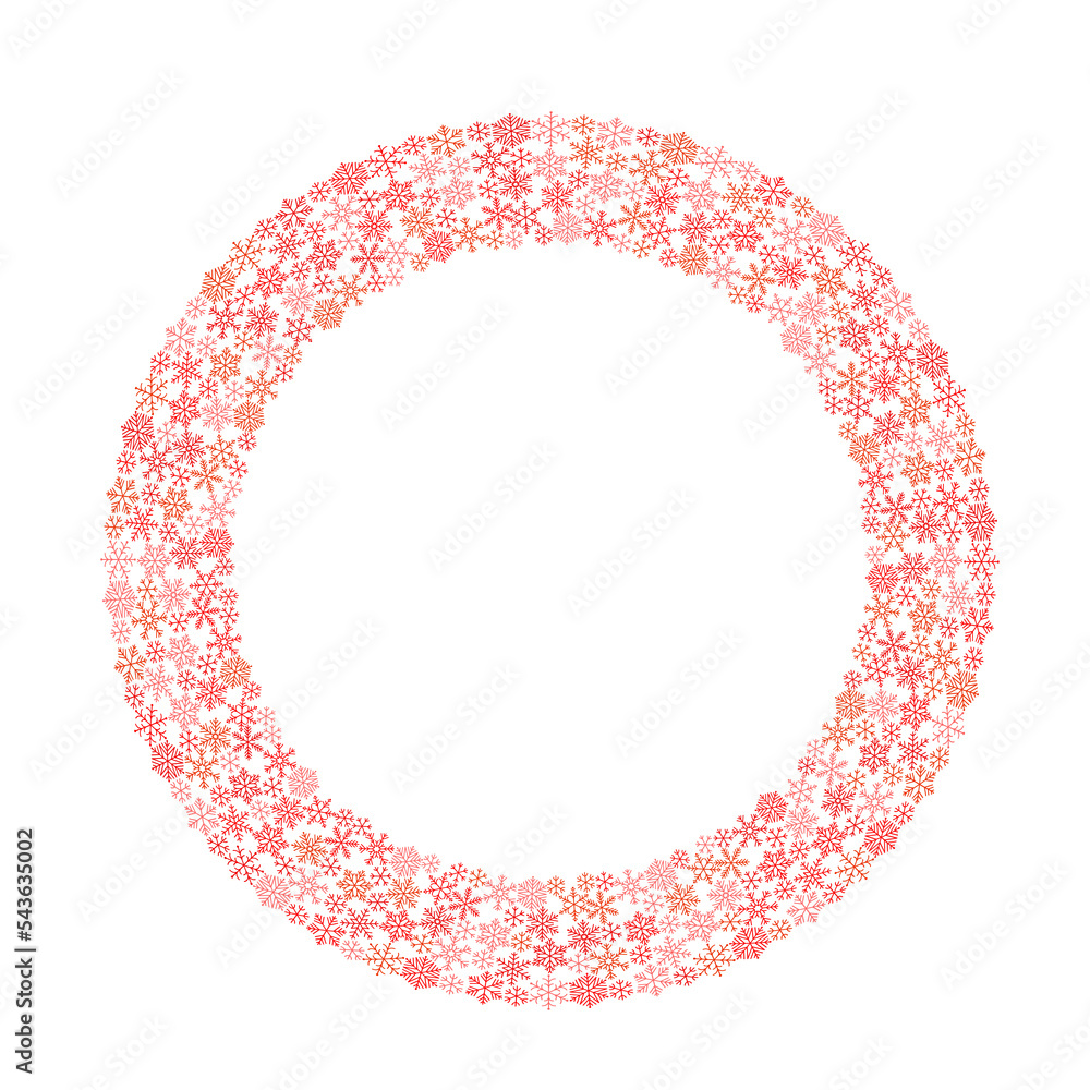 Circular pattern of snowflakes. PNG on transparent background Stock ...