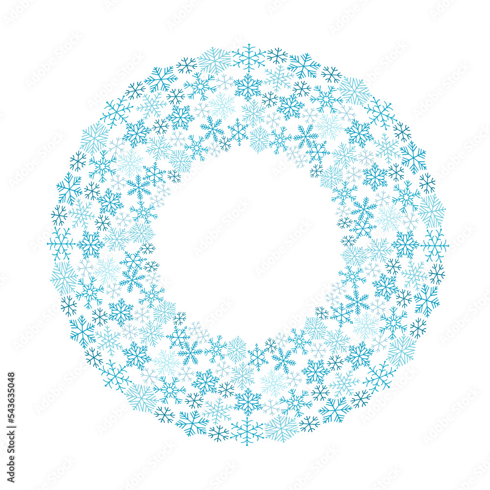 Circular pattern of snowflakes. PNG on transparent background Stock ...
