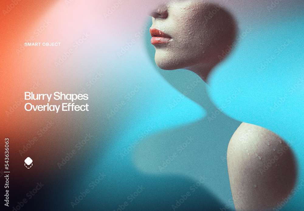 Blurry Shapes Overlay Effect Mockup Stock Template | Adobe Stock
