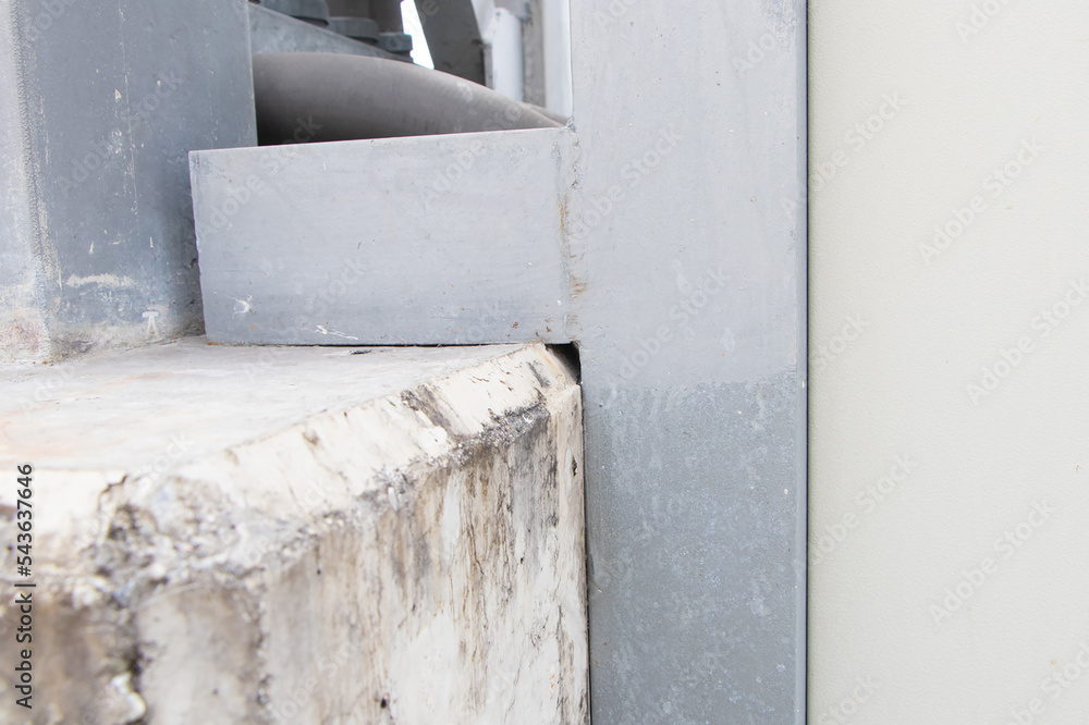 Reinforced concrete pillars triangle angle iron big size. For a strong ...