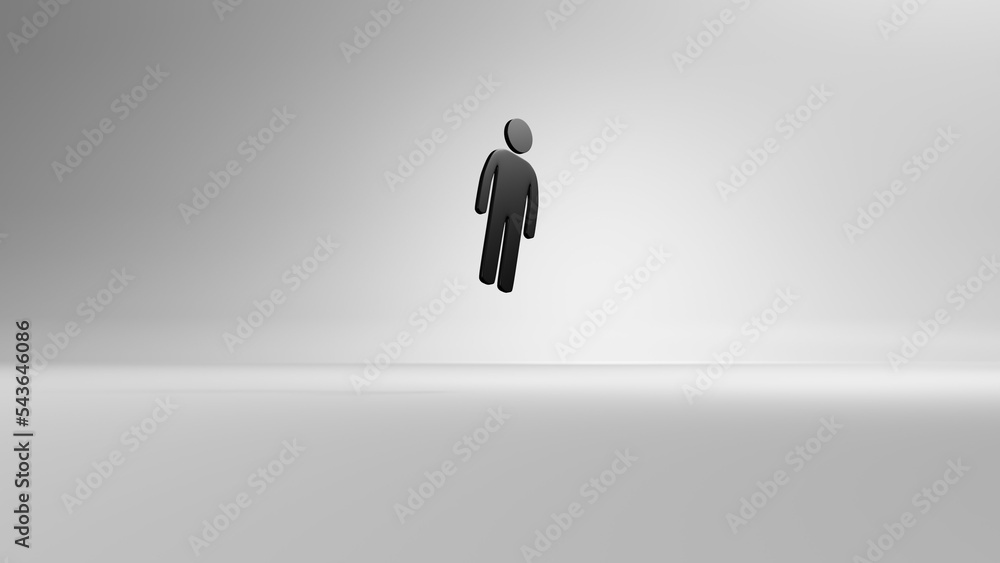 schematic flying man pictogram Stock Illustration | Adobe Stock