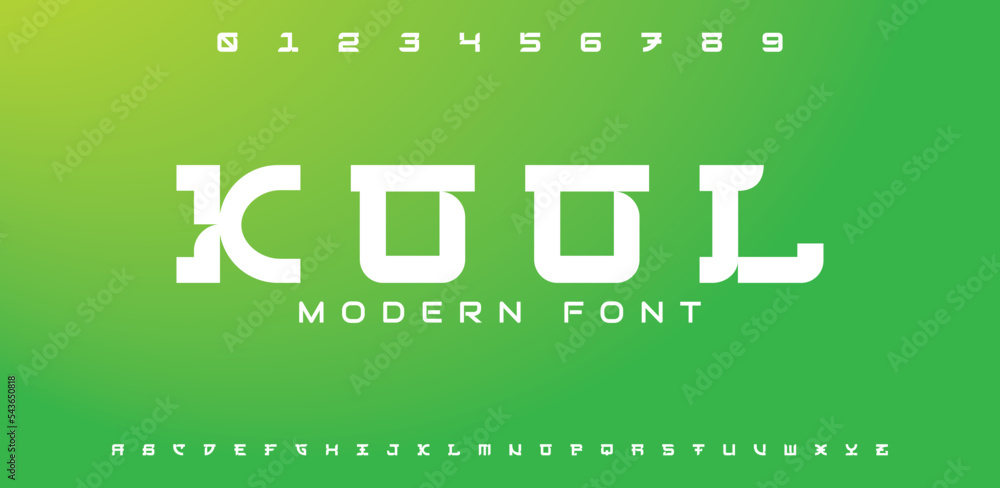 Tech font for logo design. fonts Vector alphabet with two set of ...