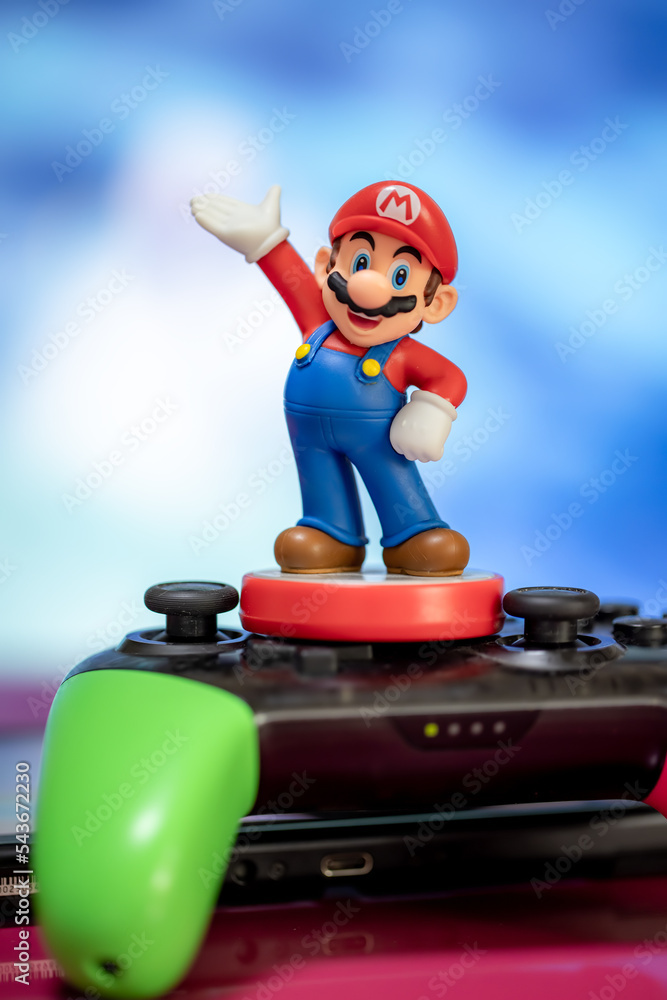 MOSCOW, RUSSIA - September 08, 2022: Super Mario Bros figure character ...