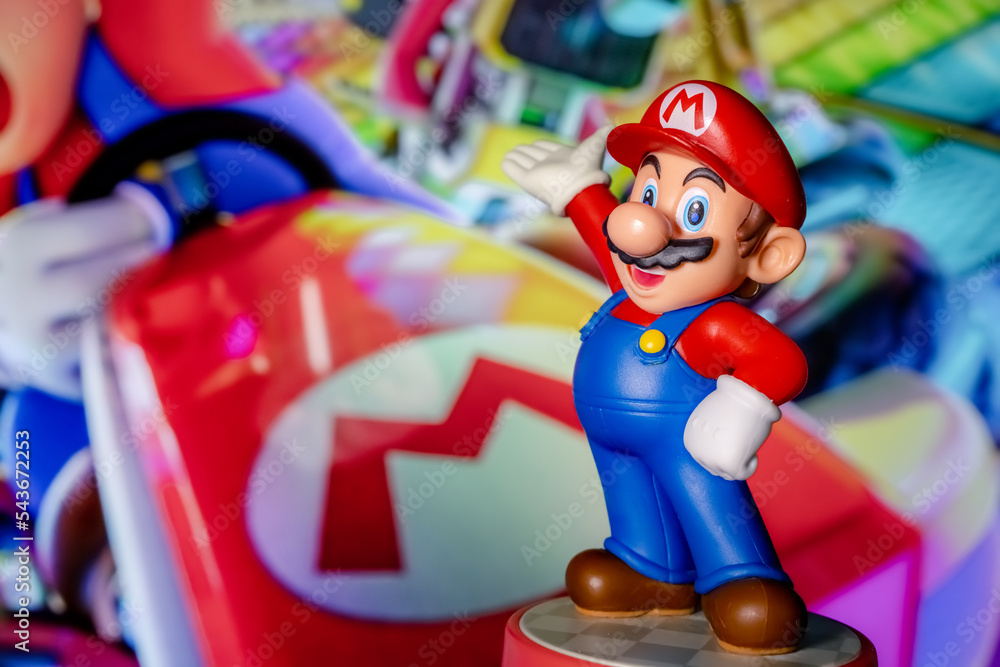 MOSCOW, RUSSIA - September 08, 2022: Super Mario Bros figure character ...