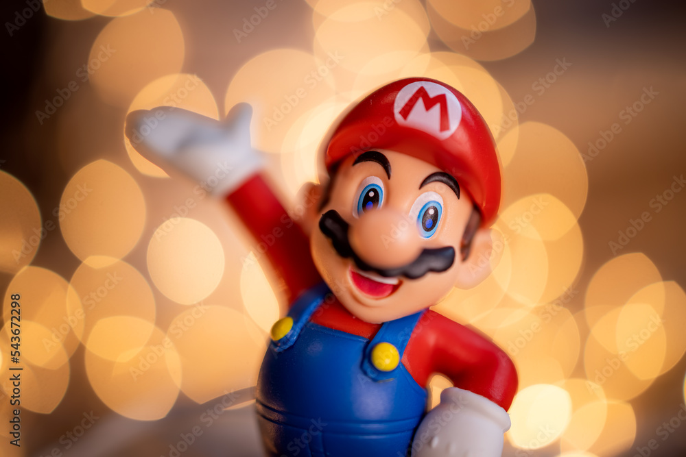 MOSCOW, RUSSIA - September 08, 2022: Super Mario Bros figure character ...