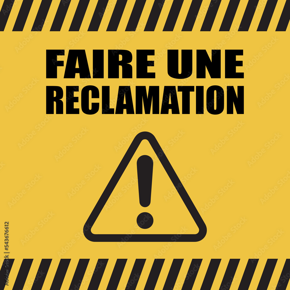 Logo faire une réclamation. Stock Vector | Adobe Stock