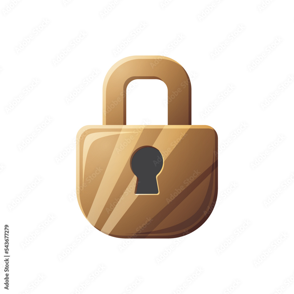 Game UI asset. Gaming user interface lock icon. vector illustration ...