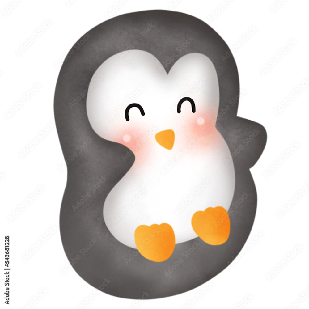 Cute penguin clipart Stock Illustration | Adobe Stock
