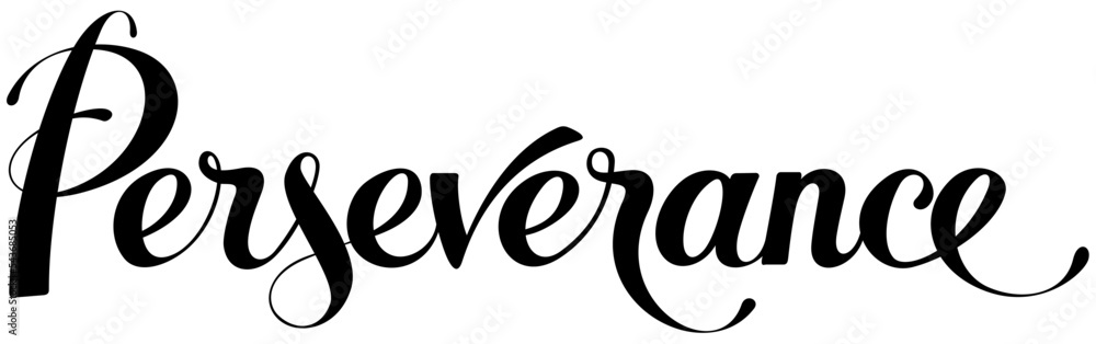 Perseverance Custom Calligraphy Text Stock Vector Adobe Stock
