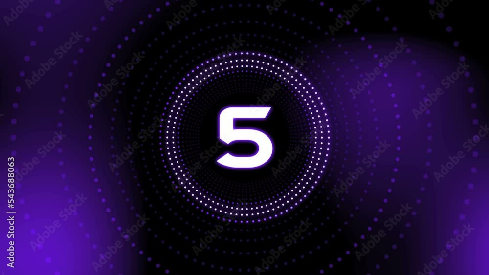 Countdown 3D LED Lights animation with changing ambient colors - 10 ...