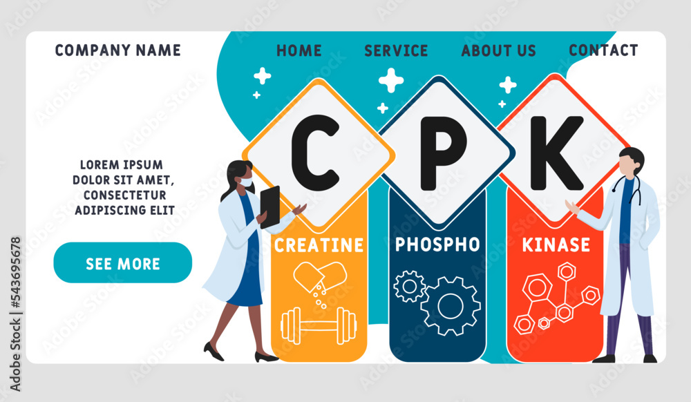 CPK Creatine Phosphokinase acronym. business concept background. vector ...